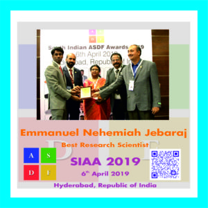 Emmanuel Nehemiah Jebaraj – South Indian ASDF Awards (SIAA) 2019 – ASDF