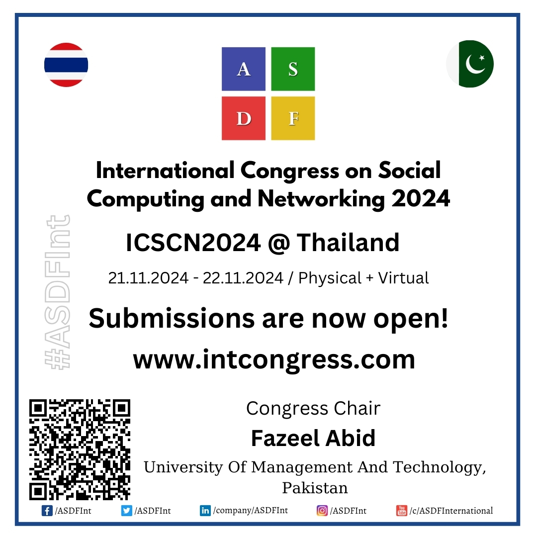 International Congress on Social Computing and Networking 2024 – ASDF