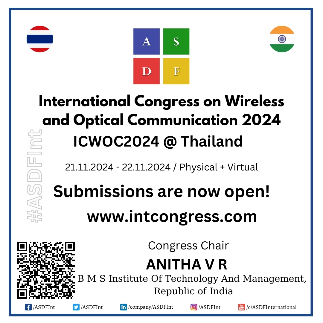 International Congress on Wireless and Optical Communication 2024 – ASDF